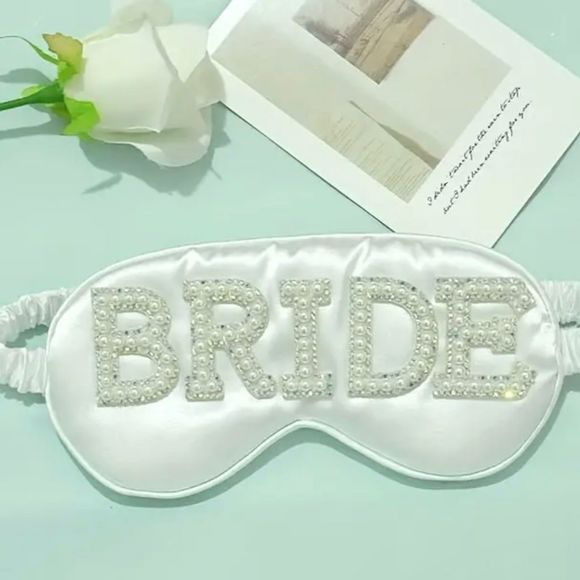 Accessories | Bride White Rhinestone Wedding Bachelorette Bridal Sleep ...
